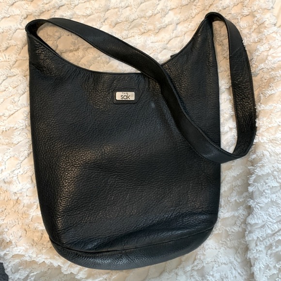 The Sak | Bags | The Sak Black Pebble Leather Hobo Style Shoulder Bag ...